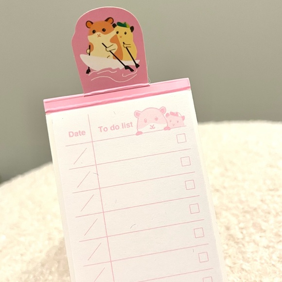 Sanrio | Office | Hisago Hamster Canoe Kawaii Pink To Do List Memo Stand For Your Desk | Poshmark